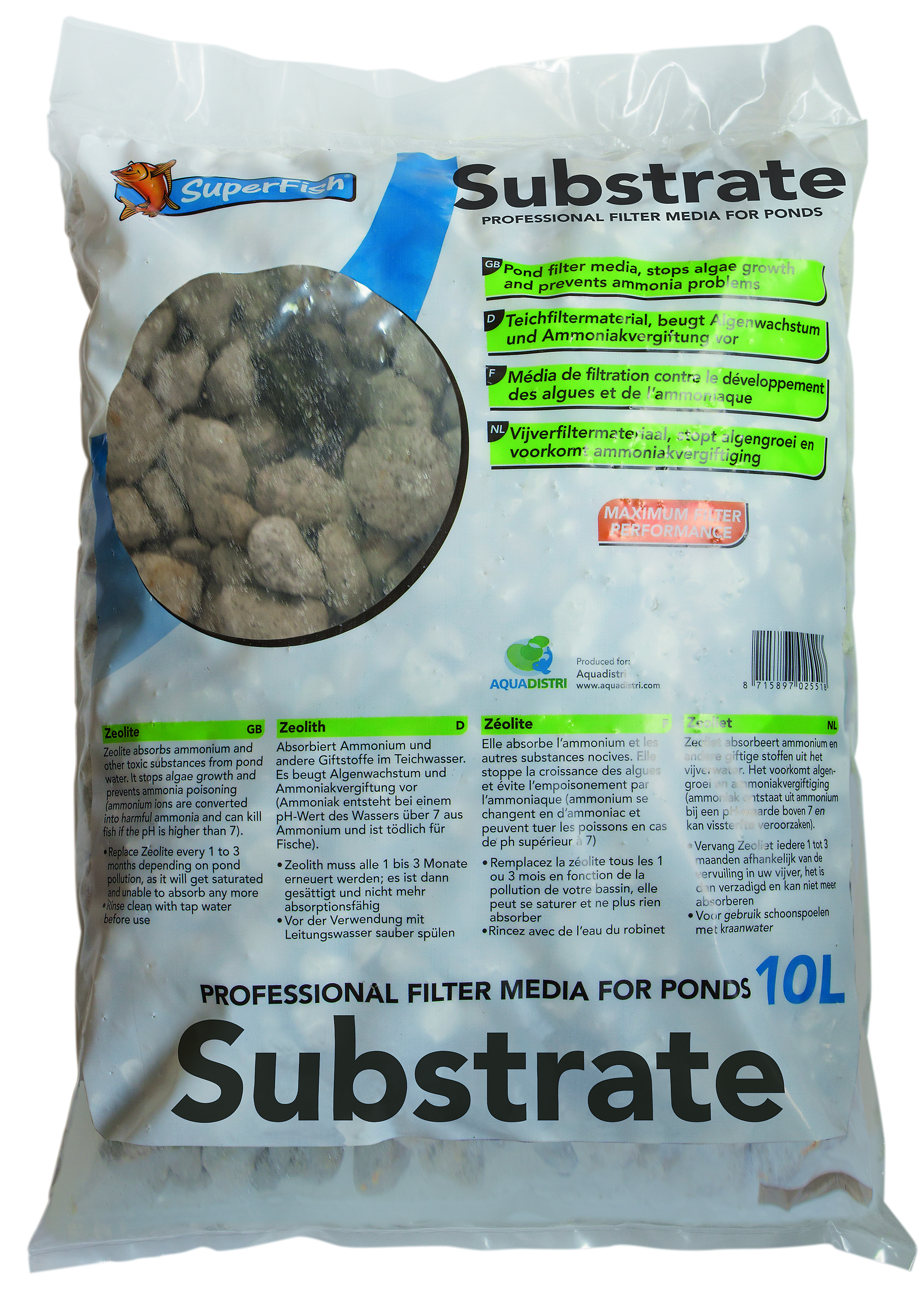 SuperFish Filter Substrate filtermedie 10 L | Plantorama