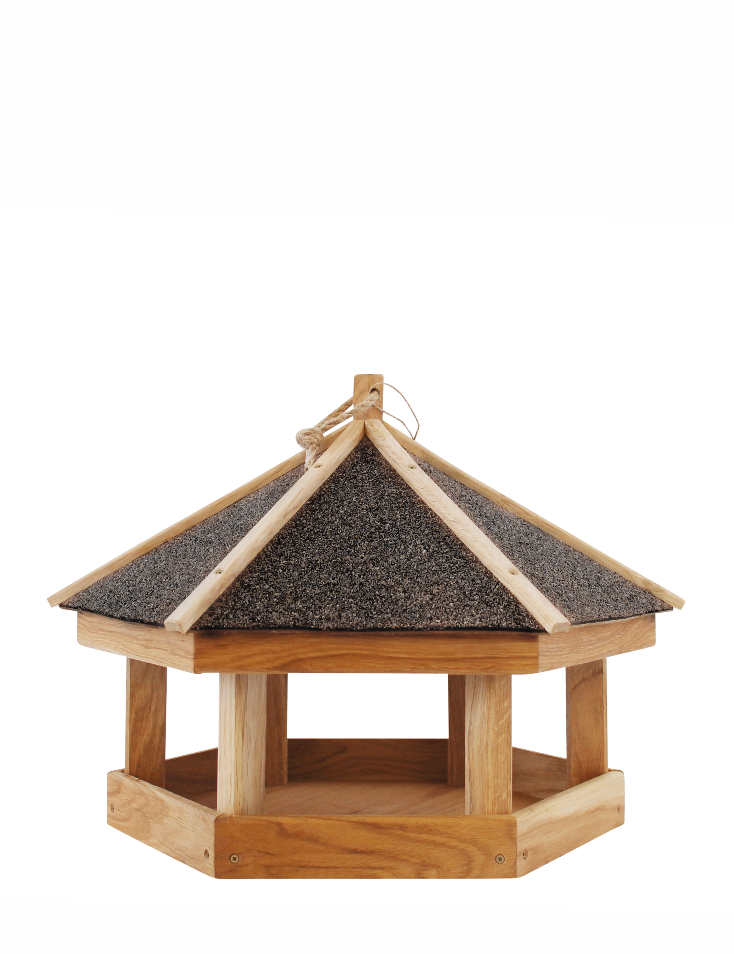 Fuglehus i eg med sort tagpap Ø54 cm | Plantorama