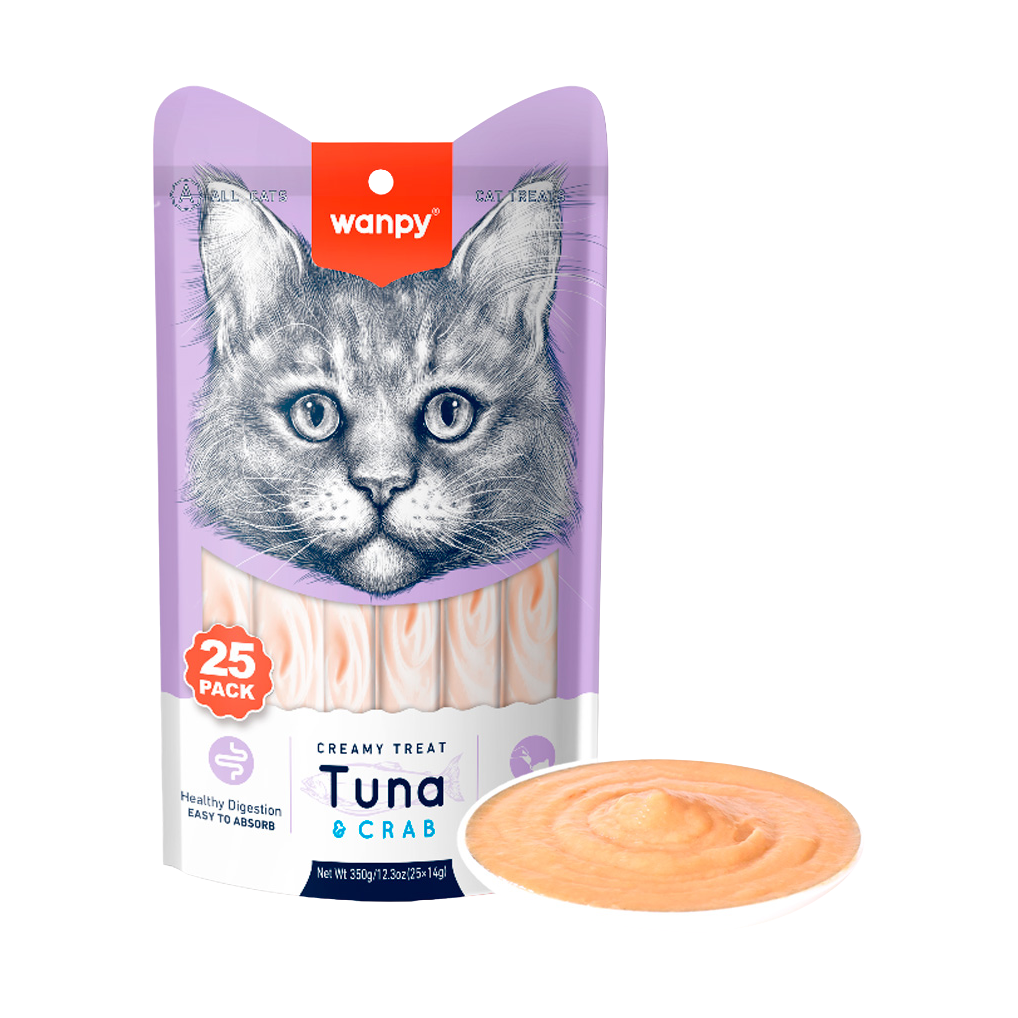 Wanpy Creamy Lickable Treat Tuna And Crab 25x14 G Plantorama