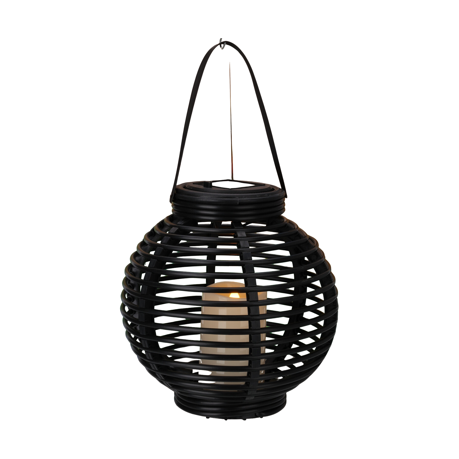 Solcelle lanterne H21 cm sort | Plantorama