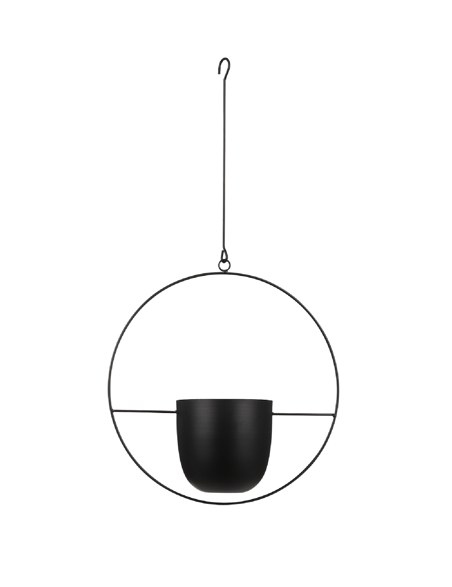 Dexter rund ampel Ø14 cm i sort jern | Plantorama