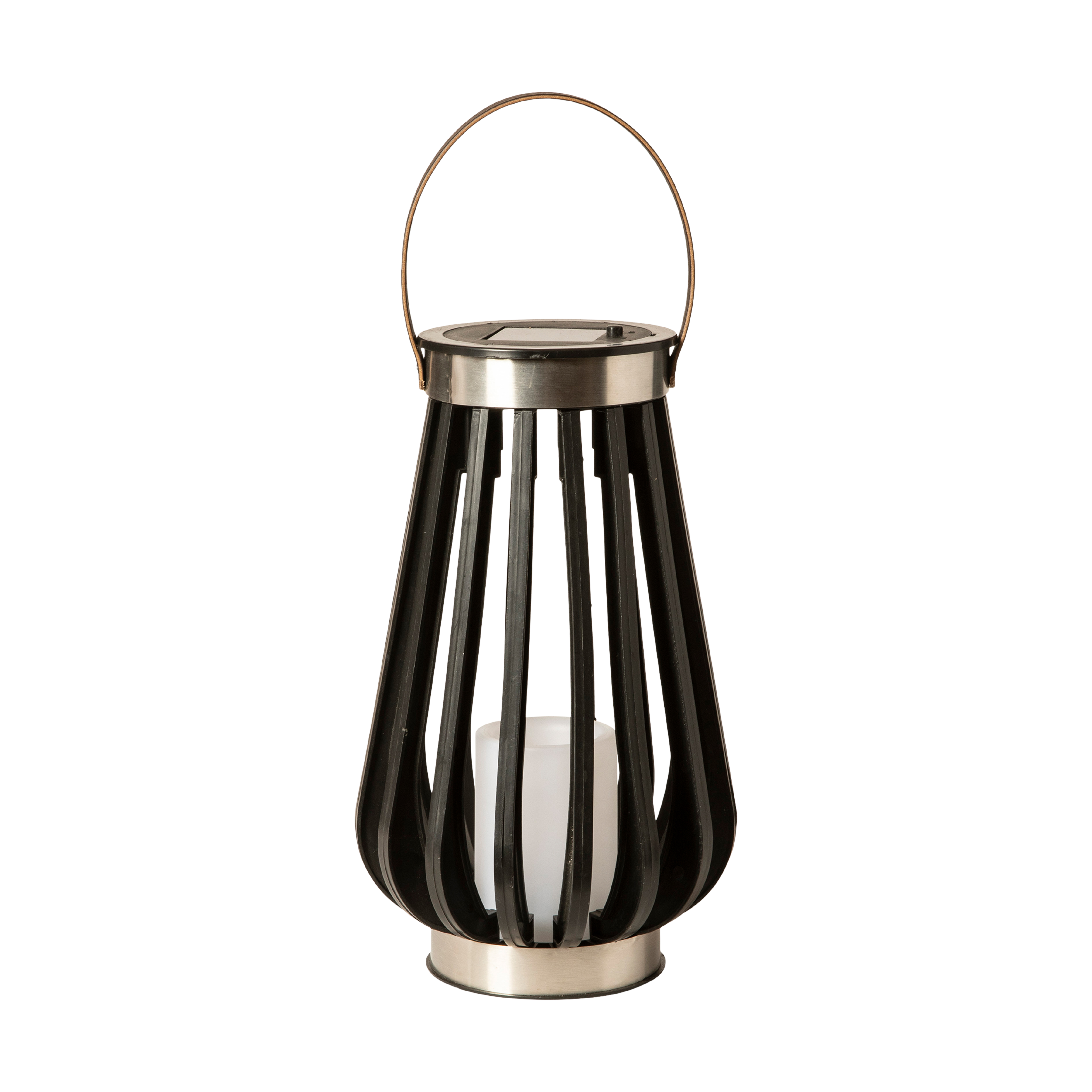 Solcelle lanterne H27 cm sort | Plantorama