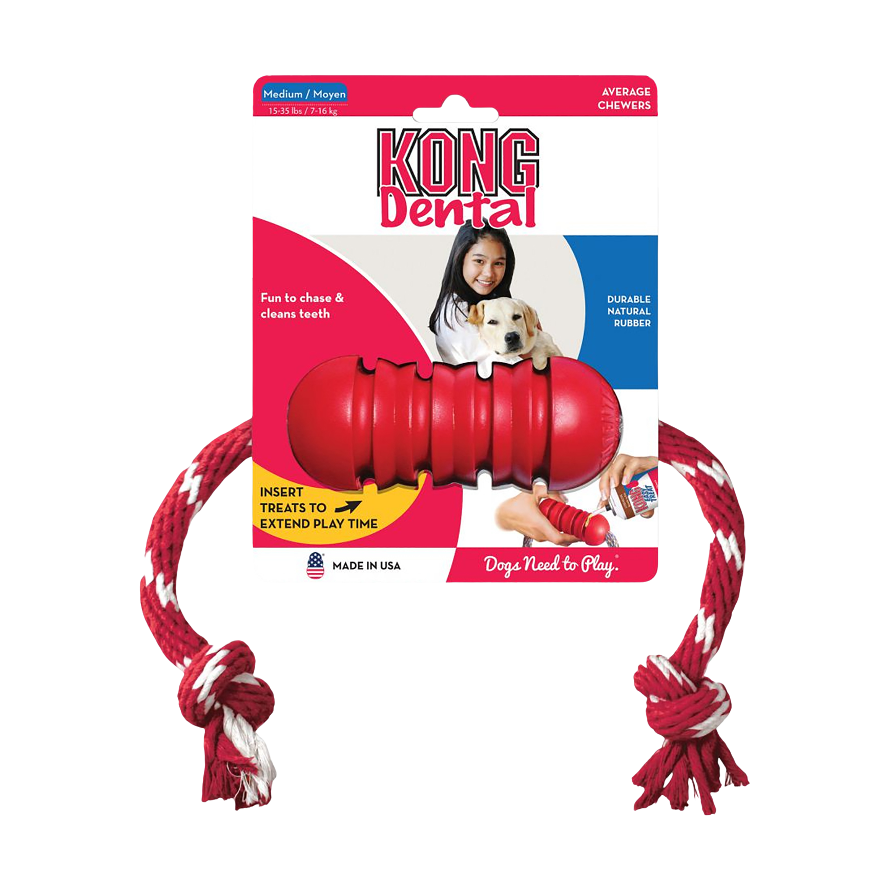 Kong Dental, M. reb, M 9x6 cm | Plantorama