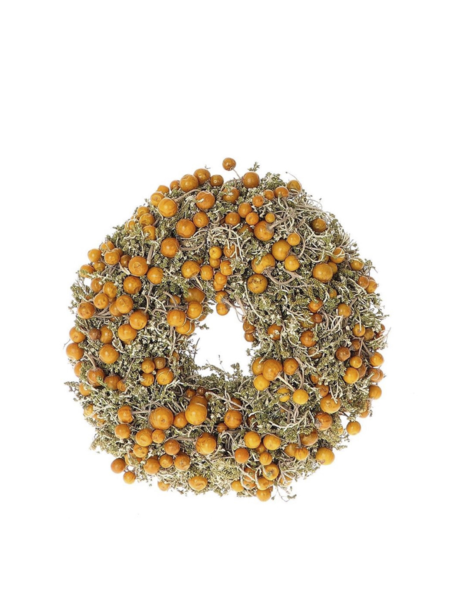 Krans natur Ø25 cm gul | Plantorama