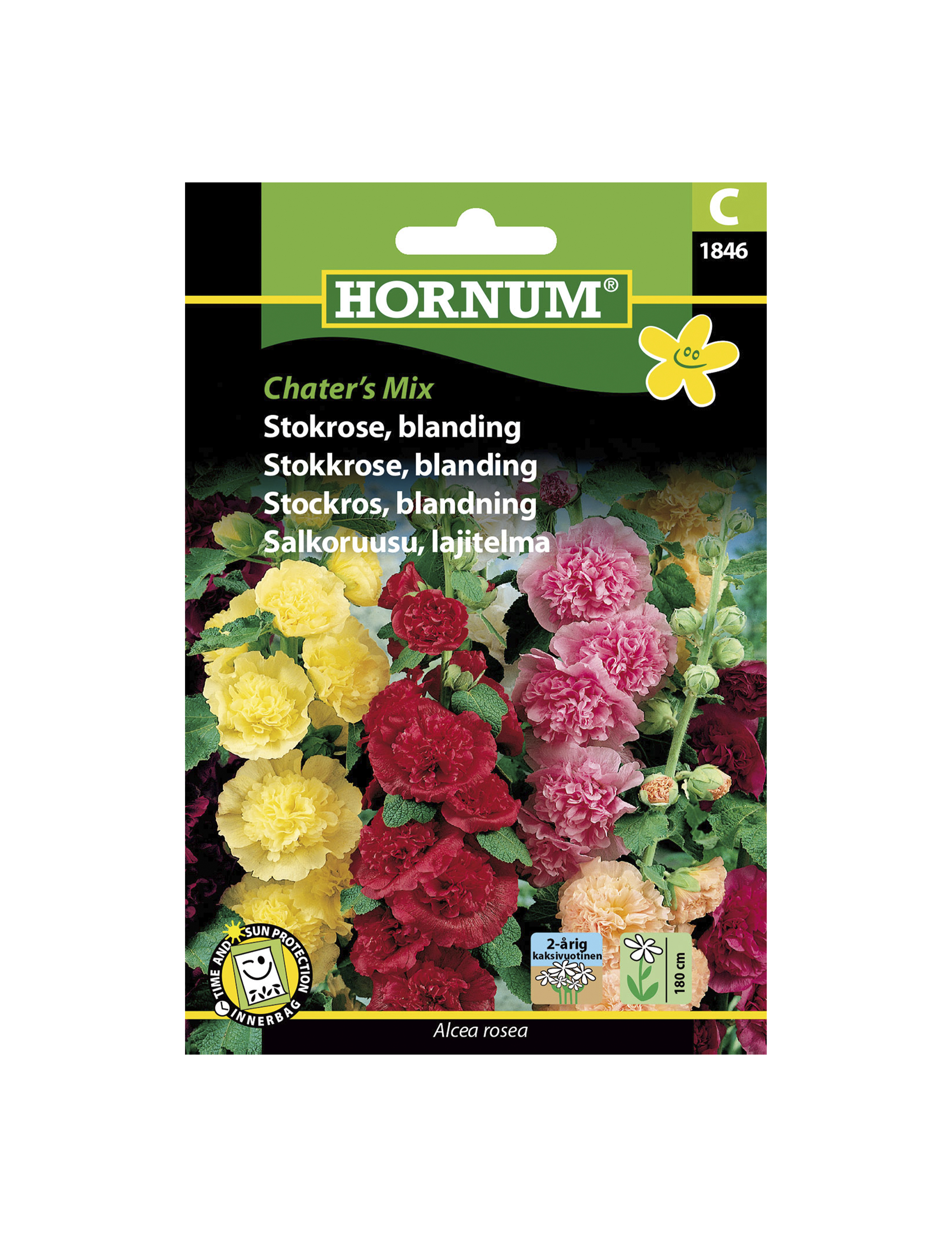 Stokrose, blanding frø, Alcea rosea 'Chater’s Mix' | Plantorama