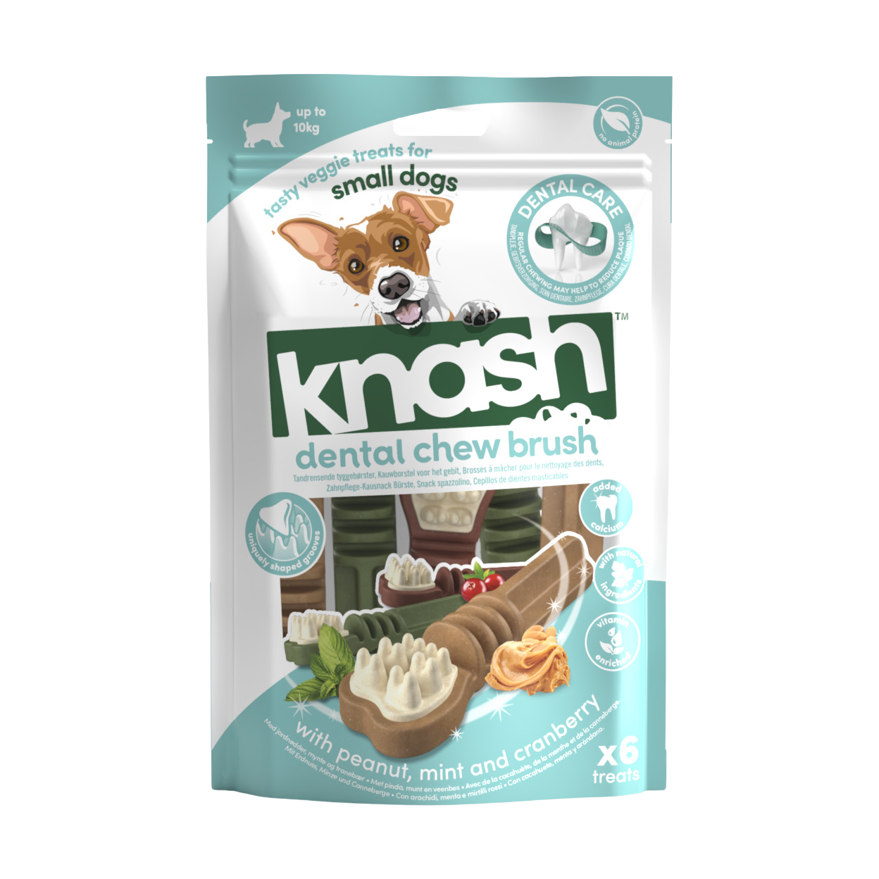 Knash Tooth Brush, S 6 stk. 150 g | Plantorama