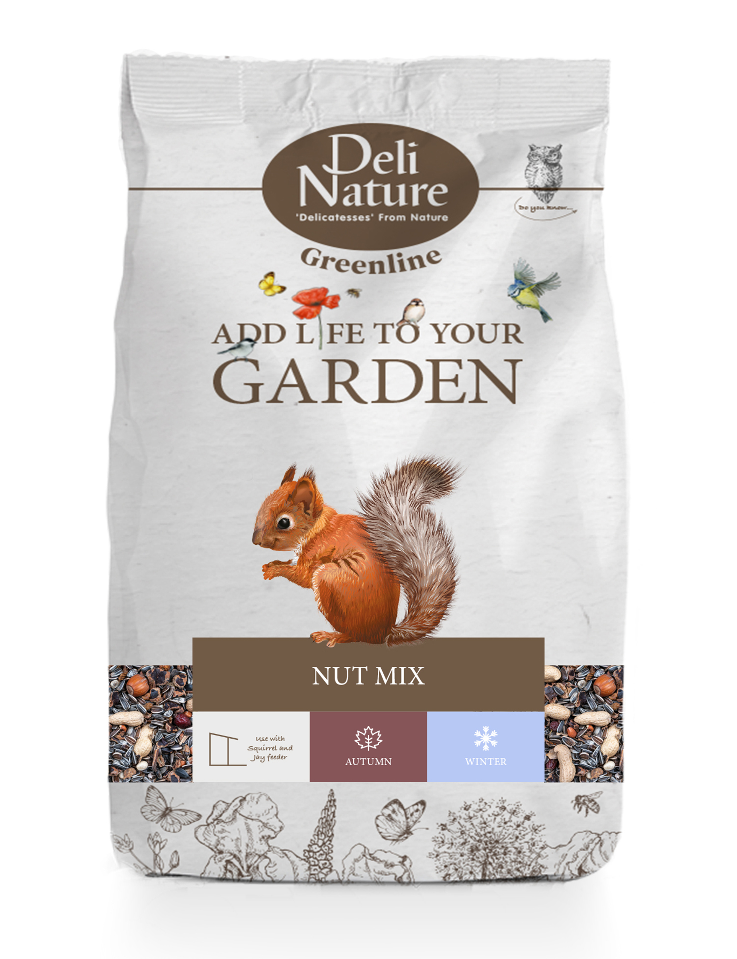 Deli Nature Nut Mix 500 g egernfoder | Plantorama