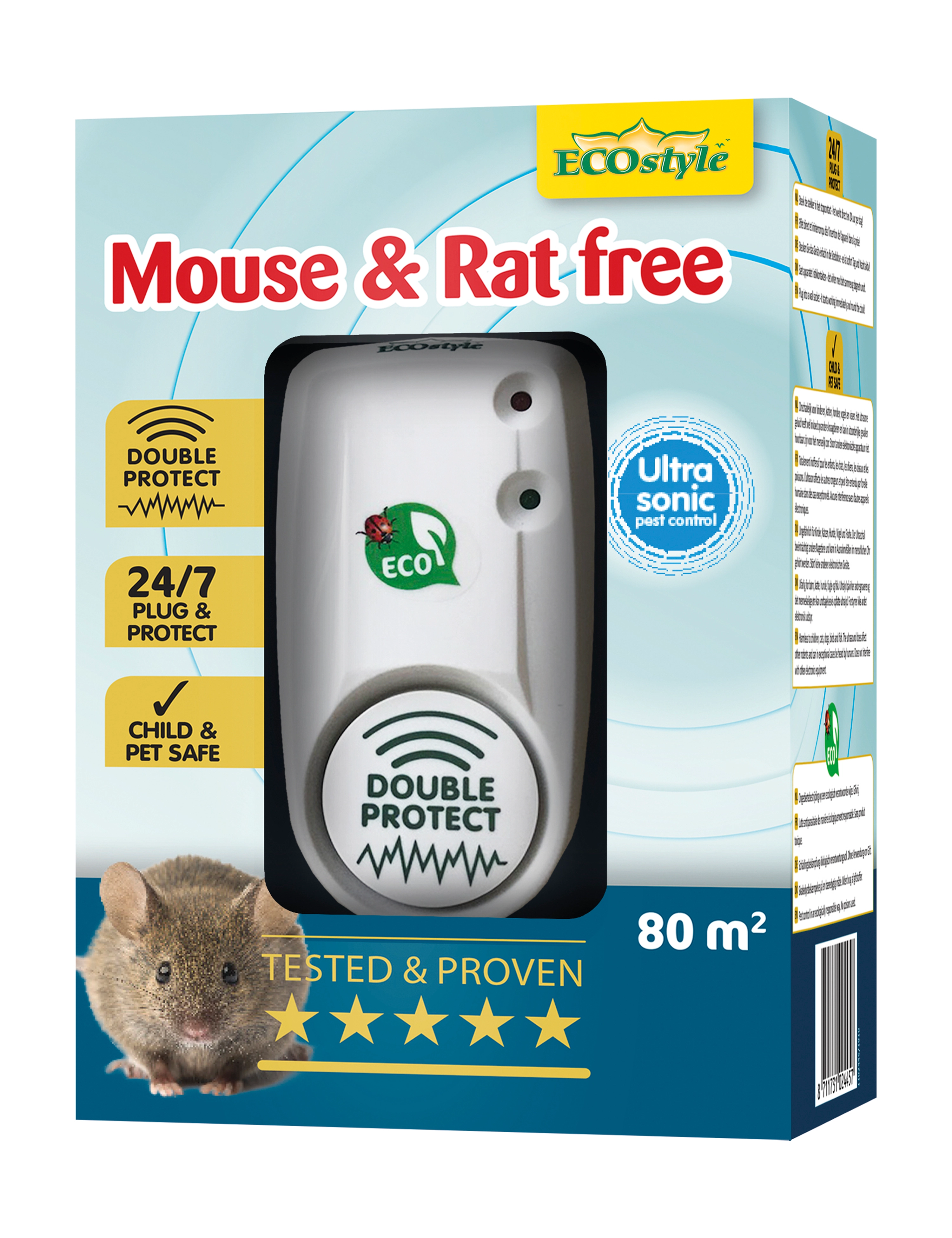 Mus & Rotte Fri 80m2, ultralydsskræmmer | Plantorama