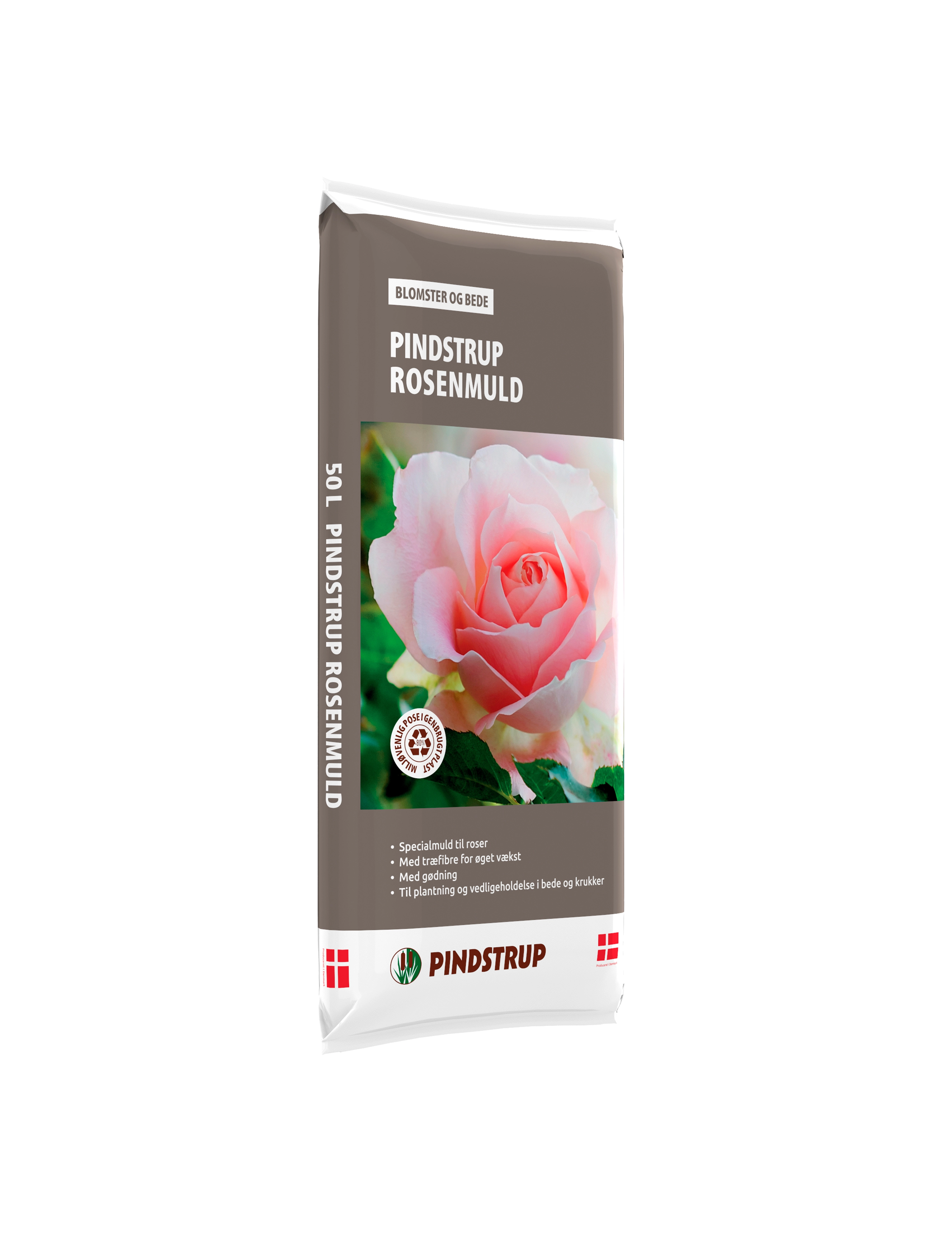 Pindstrup rosenmuld, 50 liter | Plantorama
