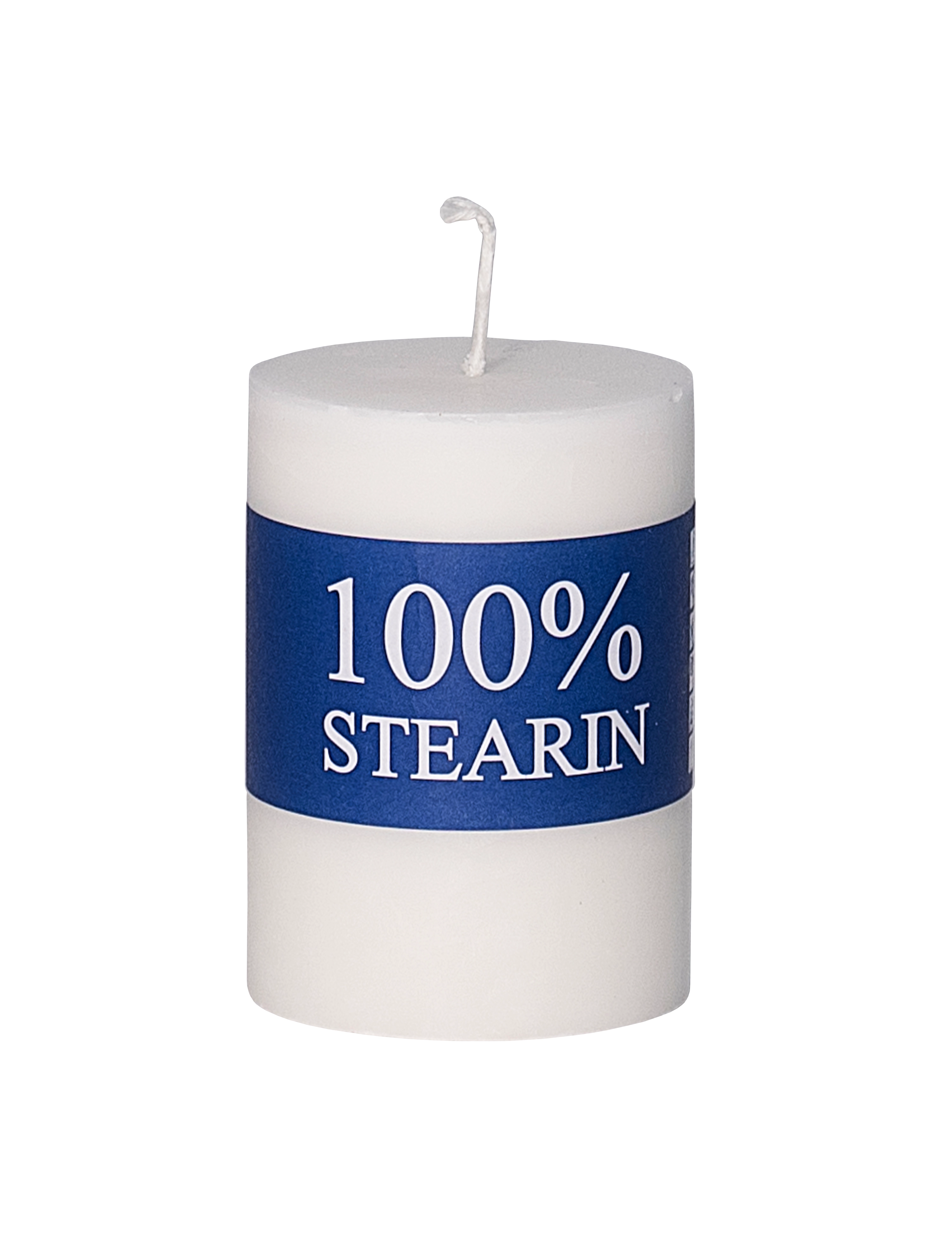 Stearin bloklys Ø7xH10 cm hvid | Plantorama