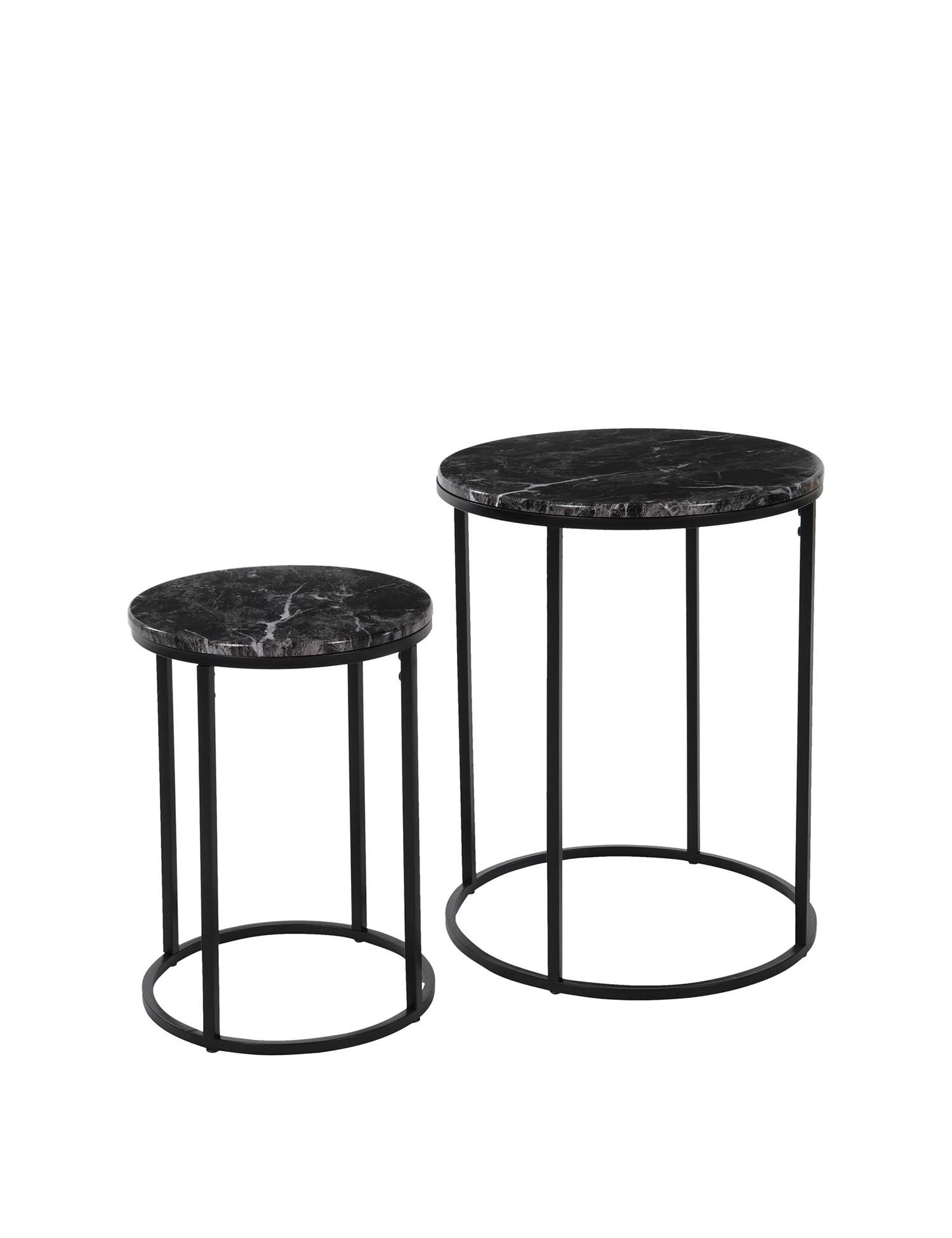 Rundt sidebord sæt med 2 stk | Plantorama