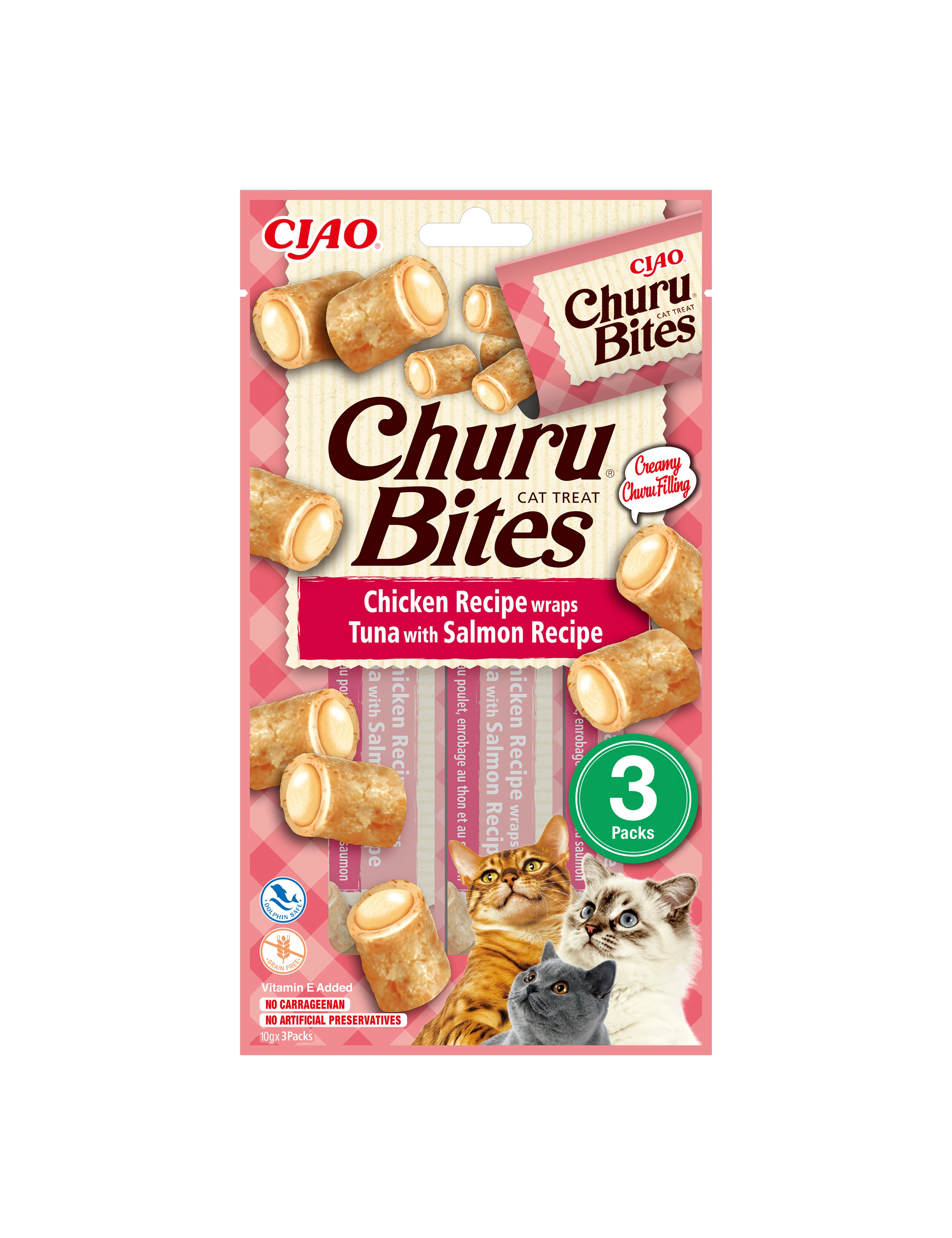 Churu Bites kylling/tun Wrap med laks 3 stk. | Plantorama