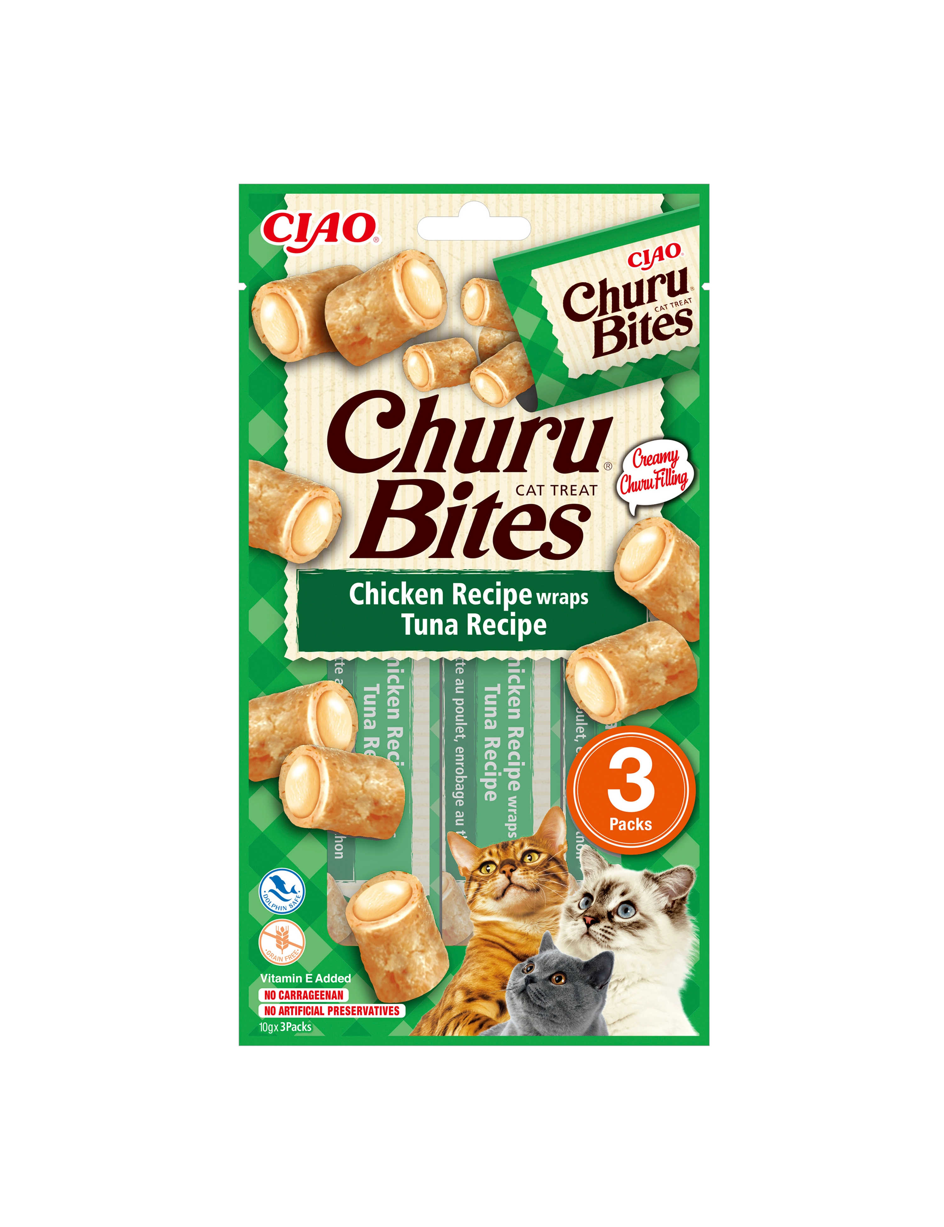 Churu Bites med kylling/tun Wrap 3 stk. | Plantorama
