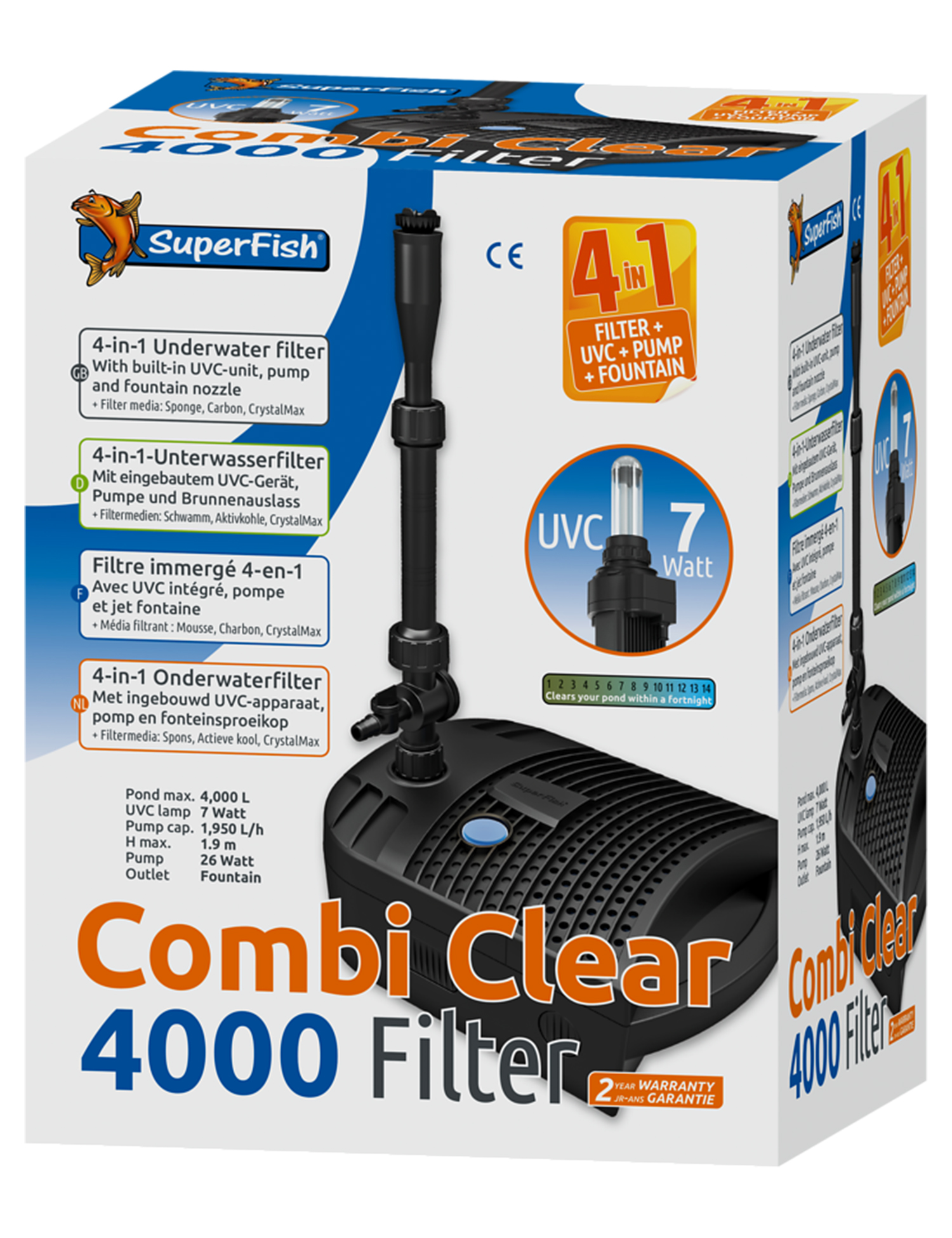 SuperFish Combi Clear 4000 Filter UVC | Plantorama